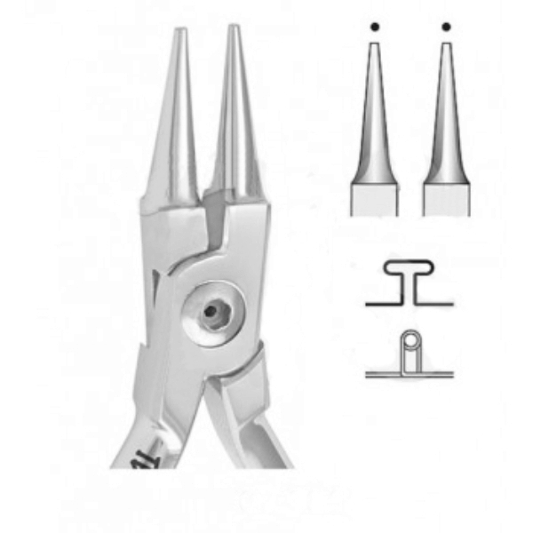 Pinza Angle No. 3 con dos puntas redondas en LALEO