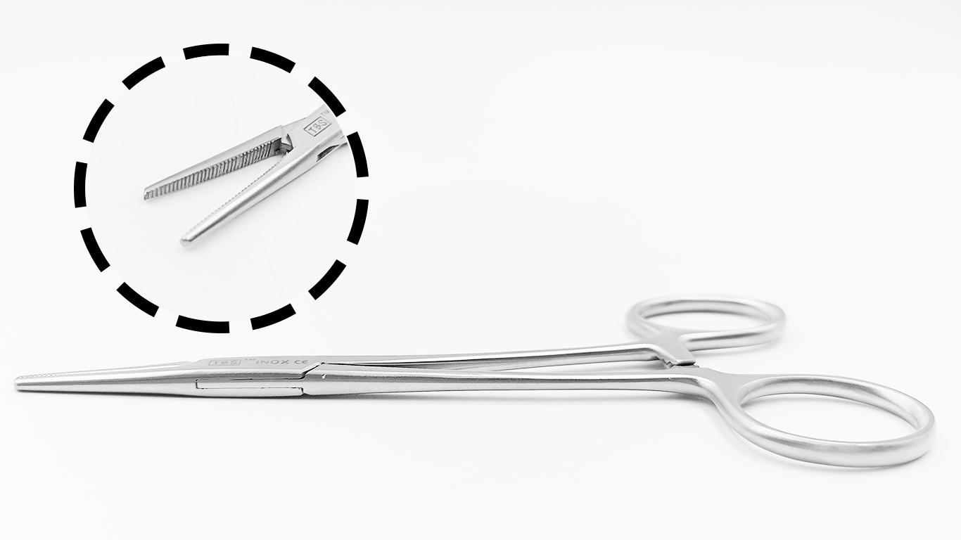 Pinza de Mosco Recta 12.5cm en LALEO