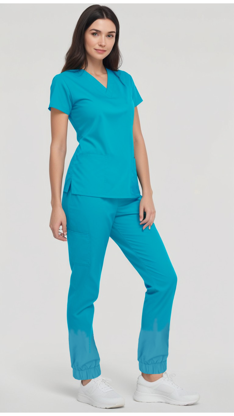 Uniforme Quirúrgico Repelente para Dama con Gorro LALEO Polly Turquesa ...