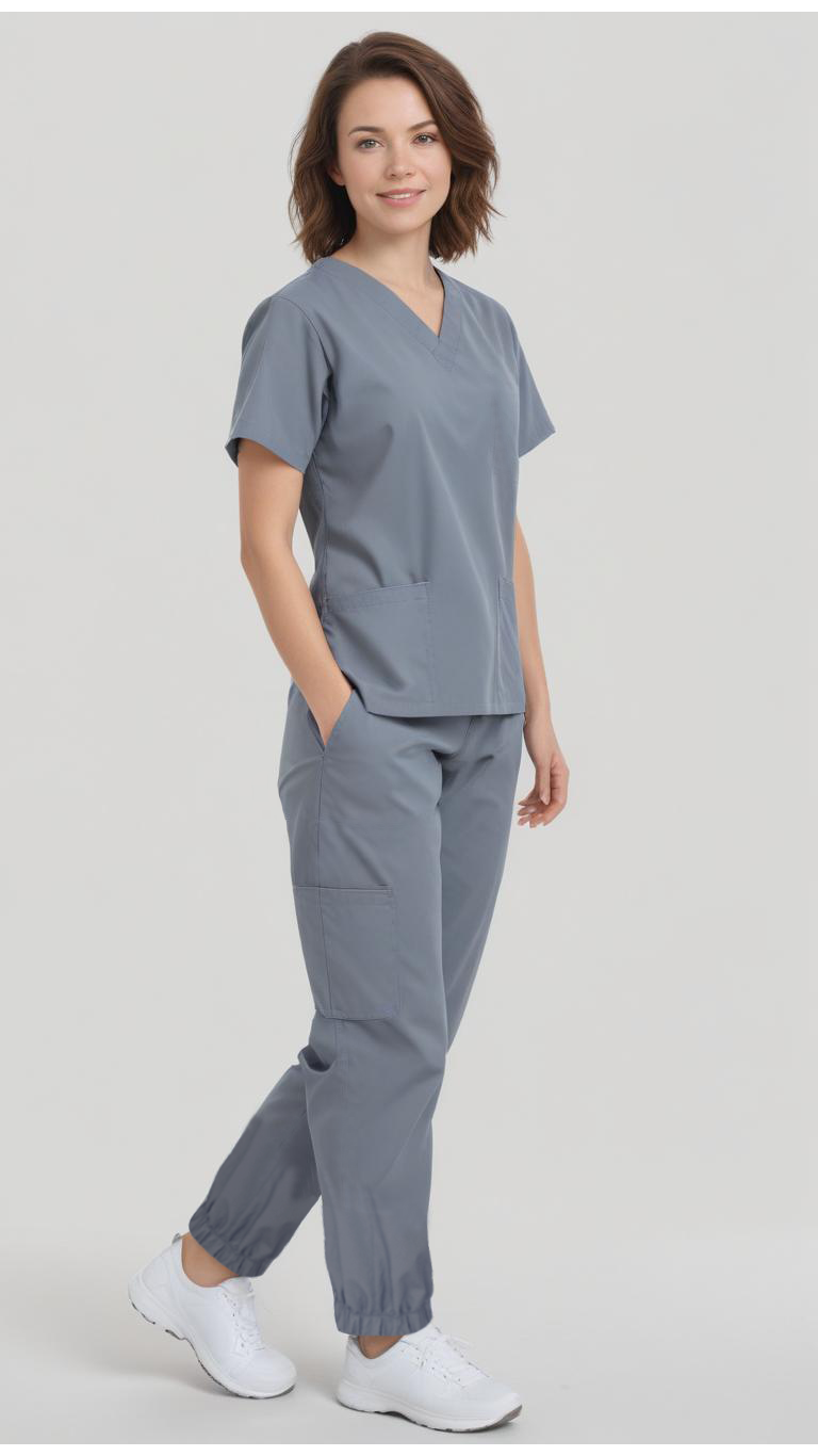 Uniforme Quirúrgico Repelente para Dama con Gorro LALEO Polly Gris ...