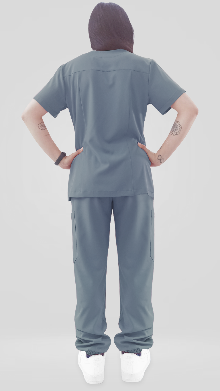 Uniforme Quirúrgico Repelente para Dama con Gorro LALEO Polly Gris ...