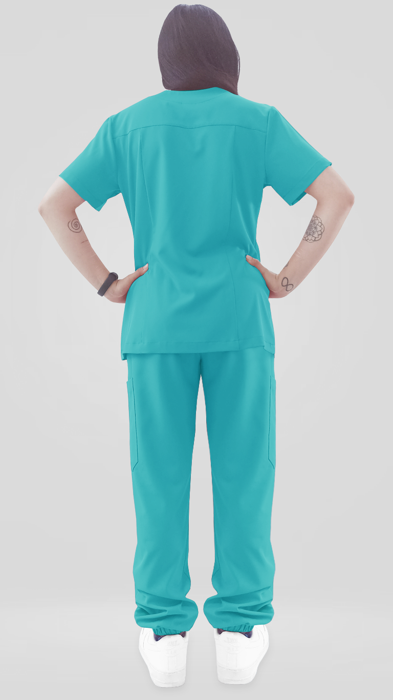 Uniforme Quirurgico Dama Con Gorro LALEO Turquesa en LALEO