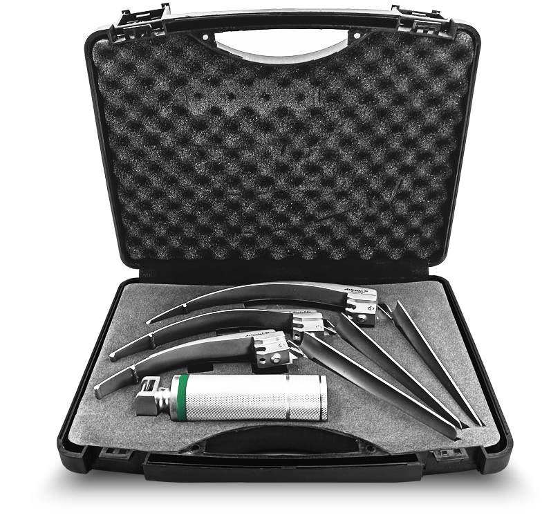 Laringoscopio Mccoy hojas punta flexible F.O. integrada megablades con ...