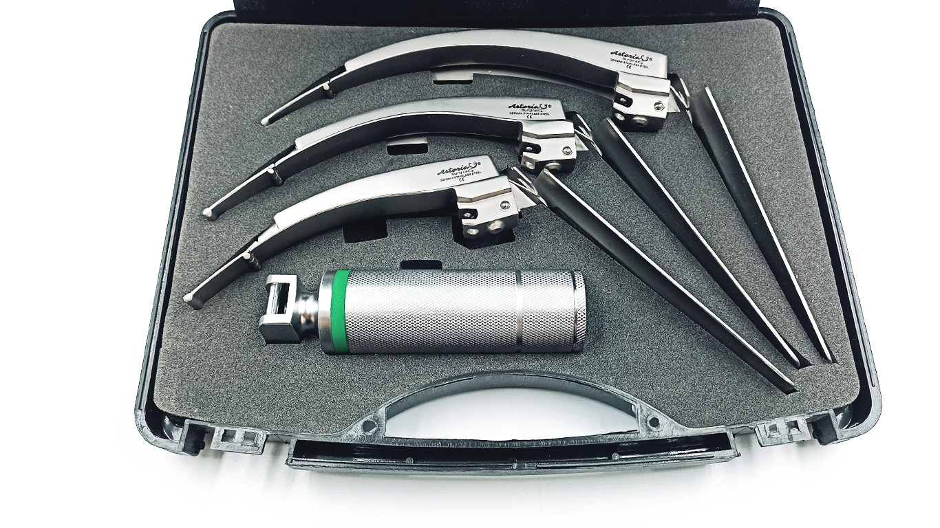 Laringoscopio Mccoy hojas punta flexible F.O. integrada megablades con ...