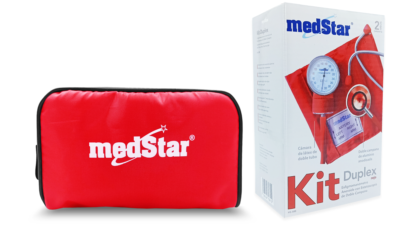 Esfigmomanometro aneroide Medstar kit con estetoscopio de doble campana ...