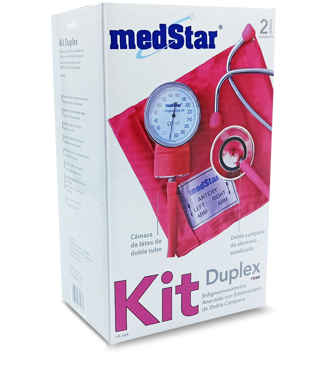 Esfigmomanometro aneroide Medstar kit con estetoscopio de doble campana ...
