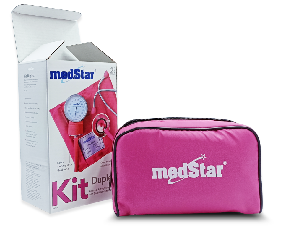 Esfigmomanometro aneroide Medstar kit con estetoscopio de doble campana ...