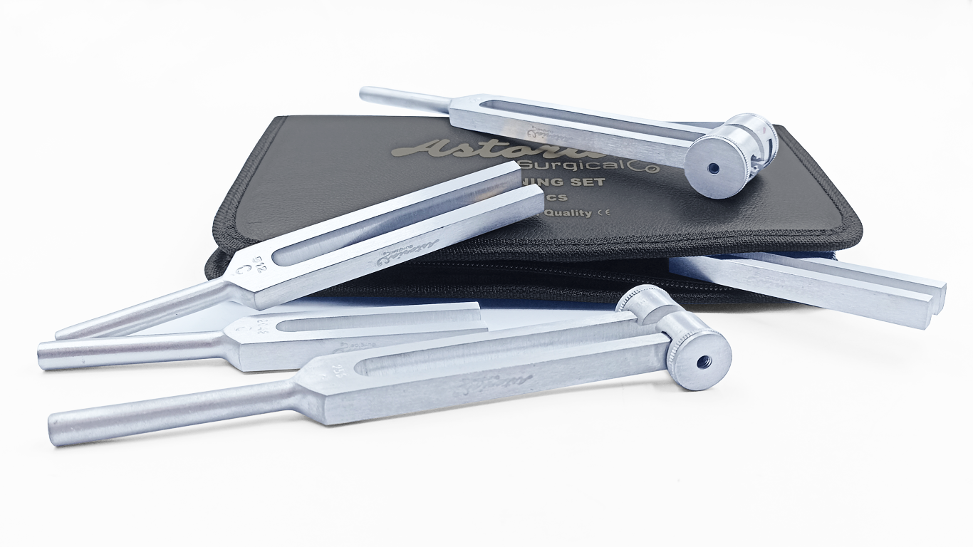 Set de diapasones 5 piezas con estuche de piel en LALEO