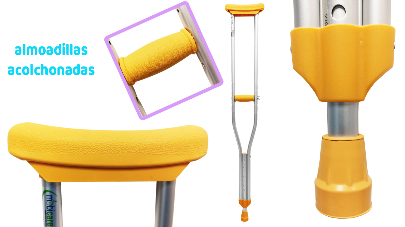 Muleta ajustable de aluminio chica en LALEO