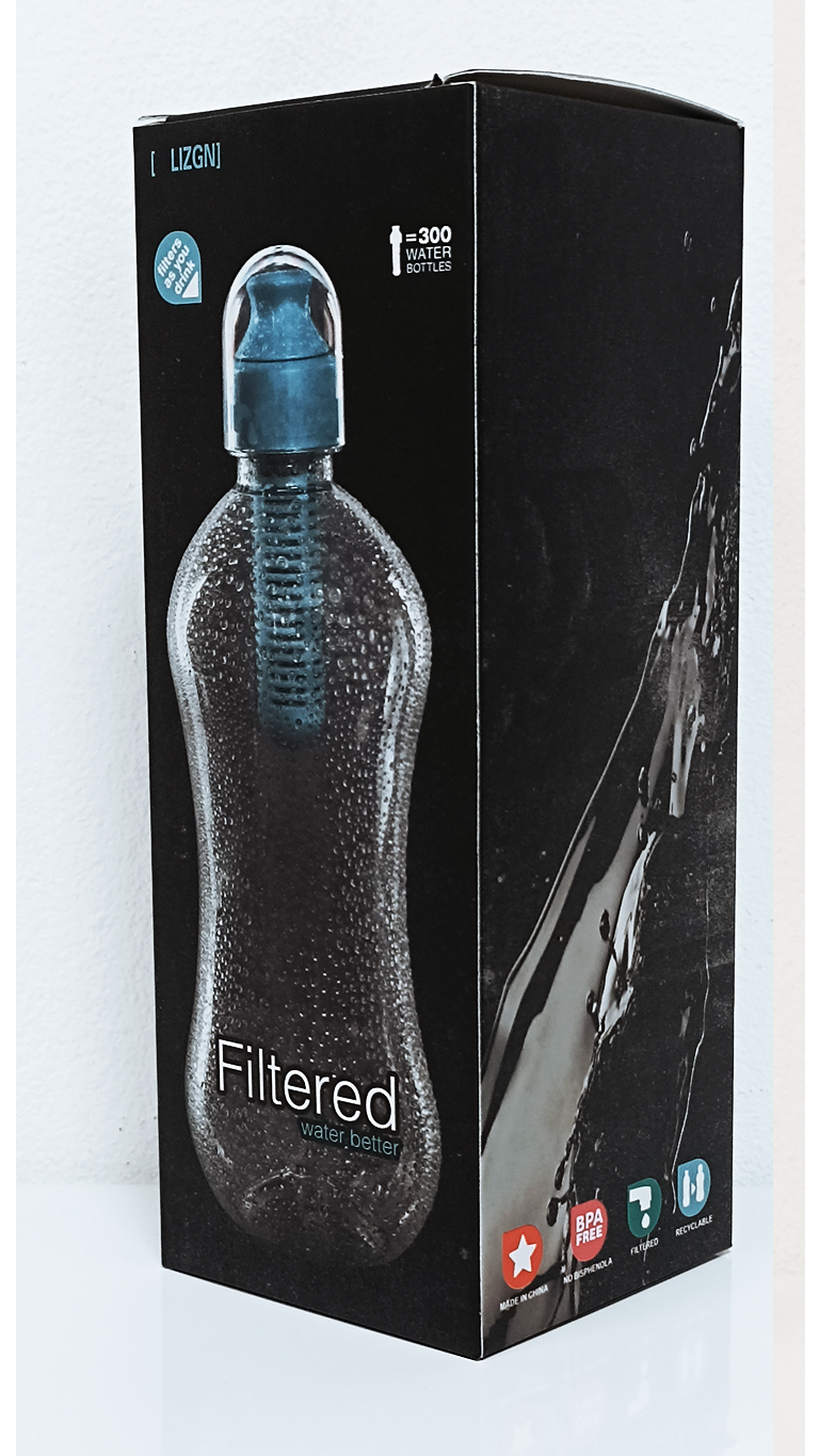 Botella con filtro purificador en LALEO