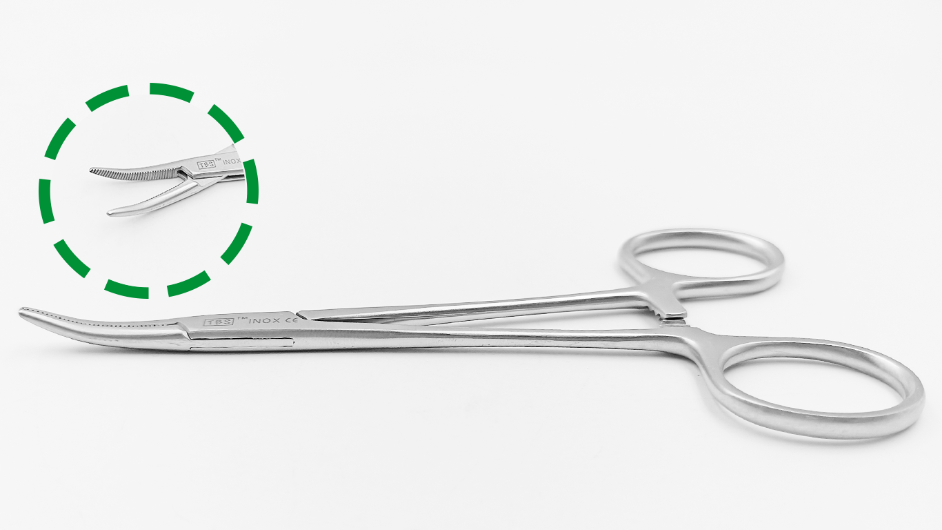 Pinza de Mosco Curva 12.5cm en LALEO