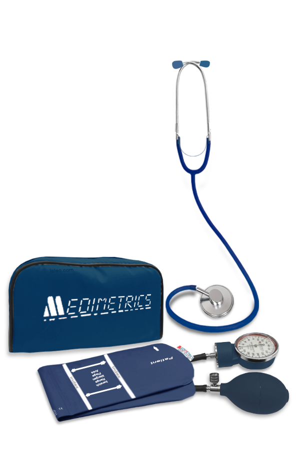 Kit baumanometro con estetoscopio simple Medimetrics 5881 en LALEO